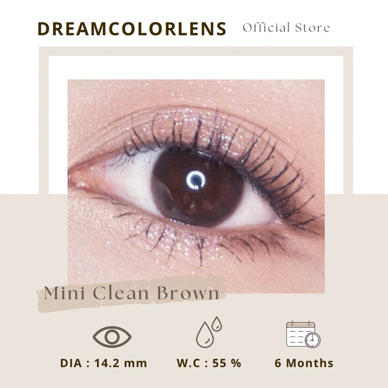 Jual Softlens Kitty Kawaii Mini Clean Brown / Coklat Normal Minus Beda ...