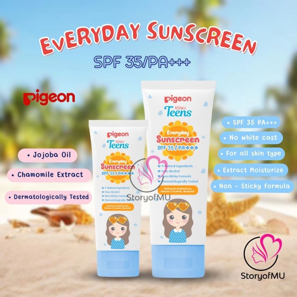 Jual StoryofMU - PIGEON Teens Everyday Sunscreen SPF 35/PA+++ 30ML 60ML ...