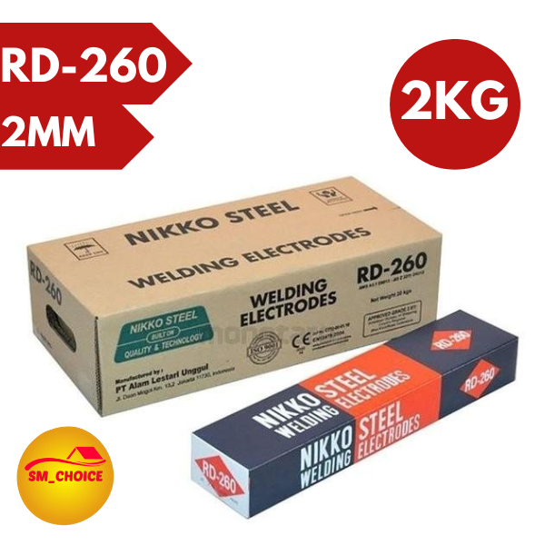 Jual NIKKO STEEL KAWAT LAS NIKKO STEEL RD 260 2MM 2KG KAWAT LAS 2 MM 2KG | Shopee Indonesia