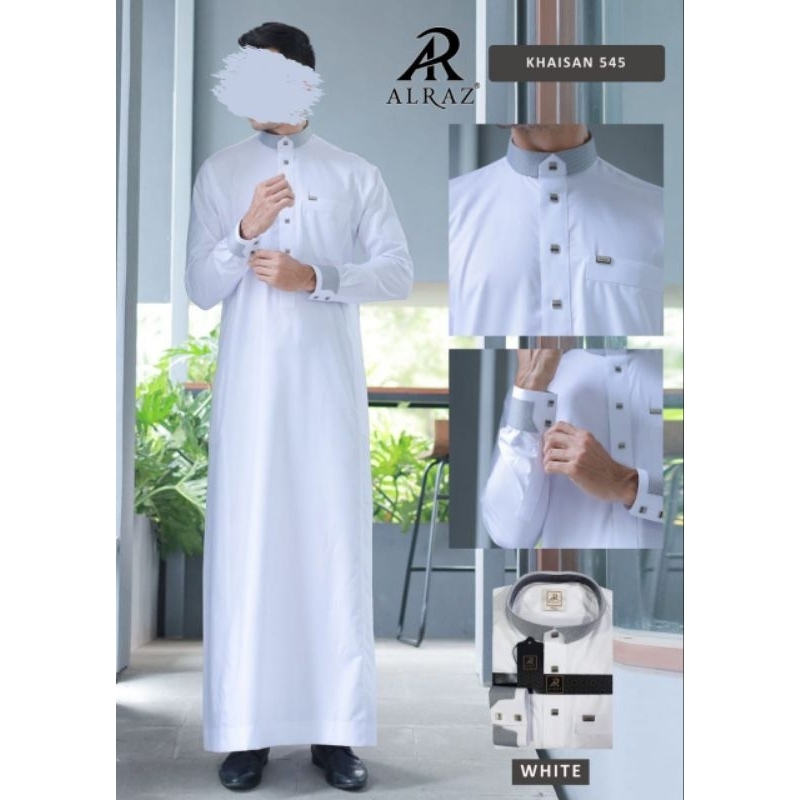 Jual Baju Gamis Jubah Al Raz Katun Manset Kerah Thobee Katun Ori Baju Akad Islami Pernikahan