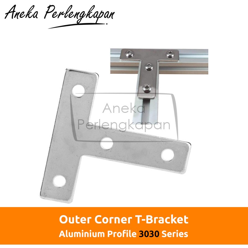 Jual Aluminium Profile Reinforced Outer Bracket T Joint Profile 3030 | Shopee Indonesia