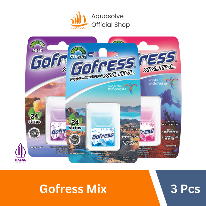 Jual [BUNDLE] Gofress Xylitol Mix Varian Peppermint Grape Strawberry (3 ...