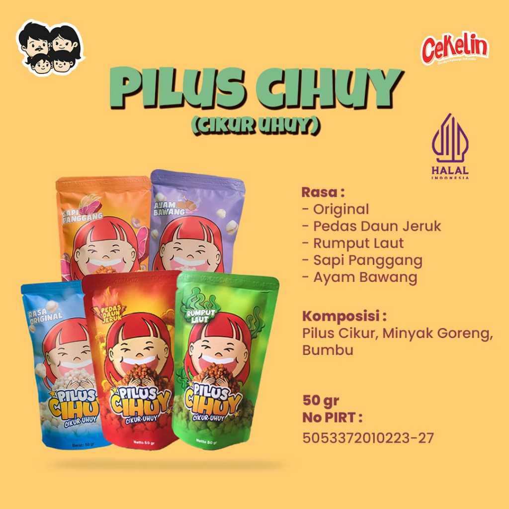 Jual CEMILAN KELUARGA INDONESIA CEKELIN PILUS CIHUY CIKUR UHUY SNACK ...