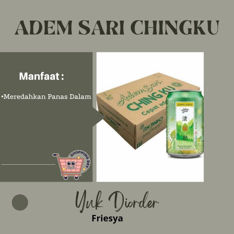 Jual ADEM SARI CHINGKU KALENG/ADEM SARI KALENG ISI 320ML X24 KALENG ...