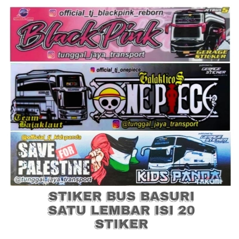 Jual stiker bus basuri panjang / stiker kids panda jb 5 viral | Shopee ...