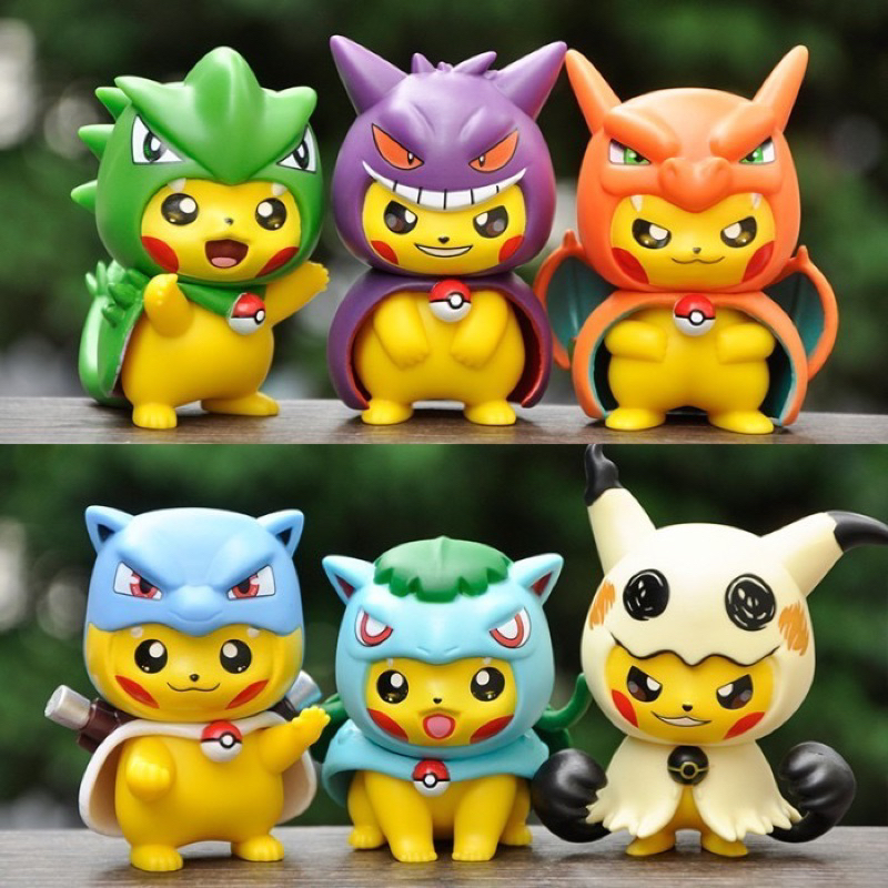 Jual Figure miniatur Pikachu chibi pokemon cosplay charizard mimikyu ...