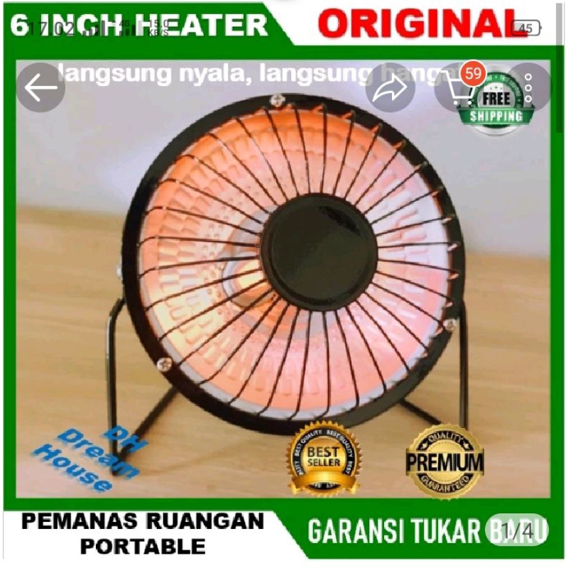 Jual PEMANAS RUANGAN PORTABLE 6 INCH | Shopee Indonesia