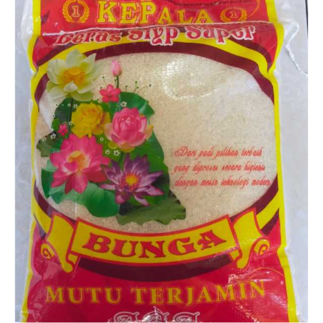 Jual Beras Lokal Cap KEPALA BUNGA 5kg | Shopee Indonesia