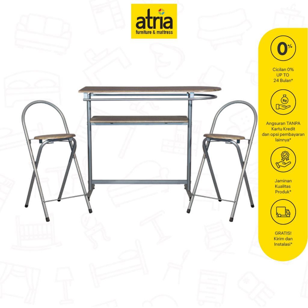 Jual Atria Oberon Meja Makan set minimalis | Shopee Indonesia