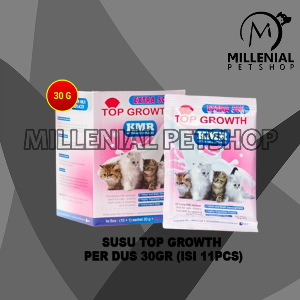 Jual Top Growth Kitten Cat Milk Susu Anak Kucing Sachet 30 Gram 1DUS ...