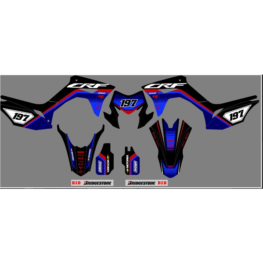 Jual STIKER DECAL SUPERMOTO CRF 150L 079 YSF MOTIF SPECIAL LIMITED ...