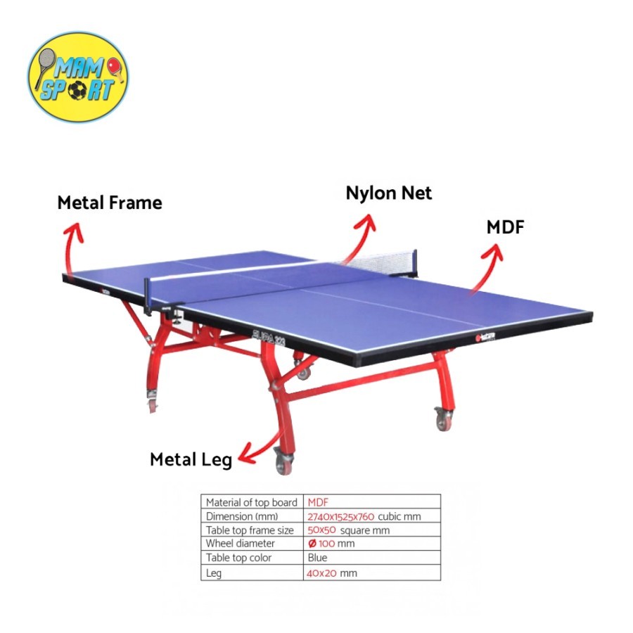 Jual Meja Pingpong Tenis Meja Katana 323 Japan Hidrolik Import Original ...