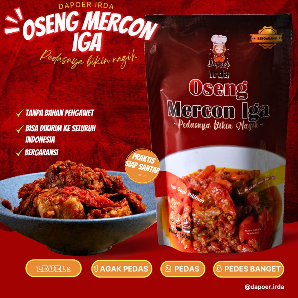 Jual Dapoer Irda Oseng Mercon Iga Sapi | Shopee Indonesia