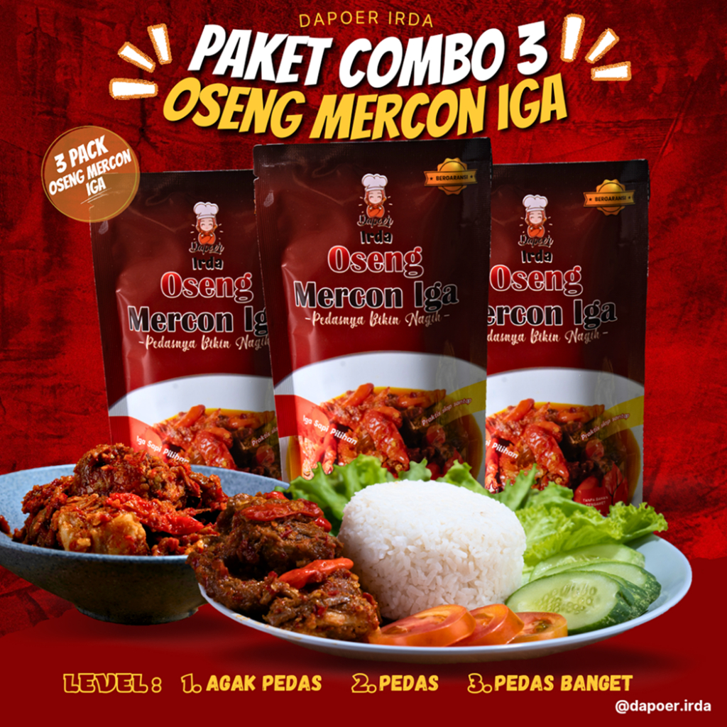 Jual Dapoer Irda Paket Combo 3 Oseng Mecon Iga | Shopee Indonesia