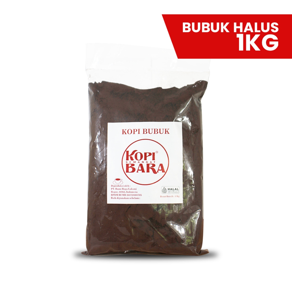 Jual Kopi Tubruk Warkop Bubuk Kopi Bara Regular Merah Pack 1kg ...
