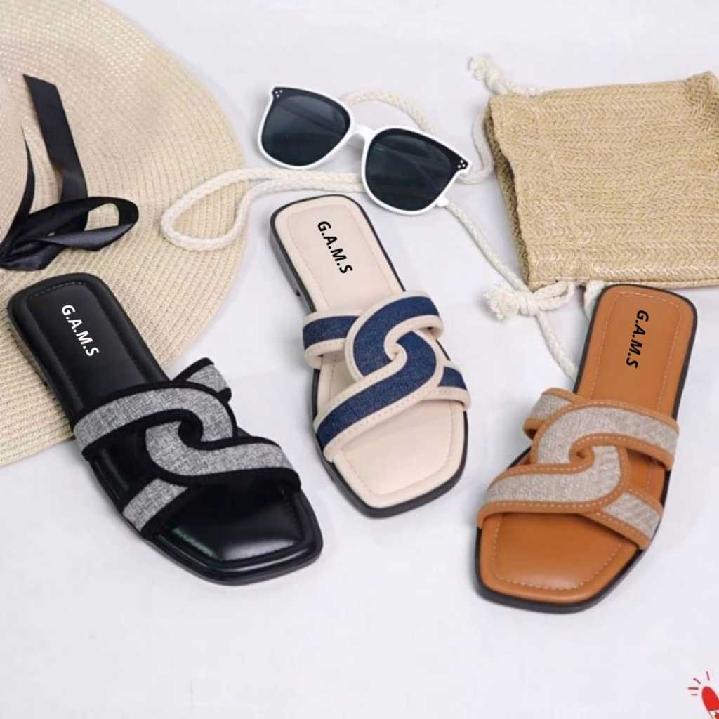 Jual Sandal korea teplek /Sandal wanita teplek trendy / sendal slib on ...