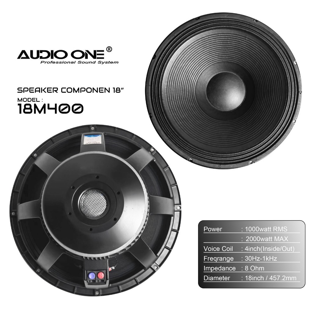 Jual Speaker componen AUDIO ONE 18 M400 ORIGINAL | 18 inch | - Audio ...