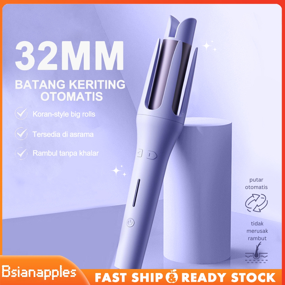 Jual Catokan Rambut Ceramics 32mm catokan Curly otomatis Curling Iron ...