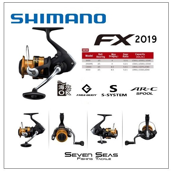 Jual Reel Shimano FX 1000 2500HG C3000 4000 Original | Shopee Indonesia