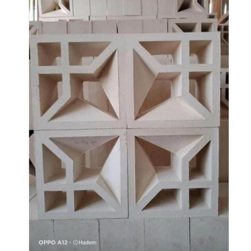 Jual Roster beton minimalis motif diamond putih lubang 4 | Shopee Indonesia