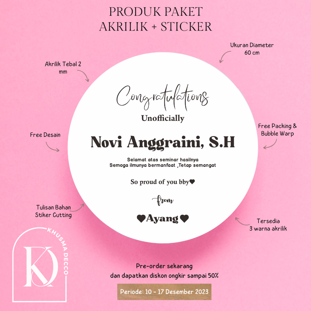 Jual Welcome Sign Collection // Akrilik Signatures // Custom Welcome ...