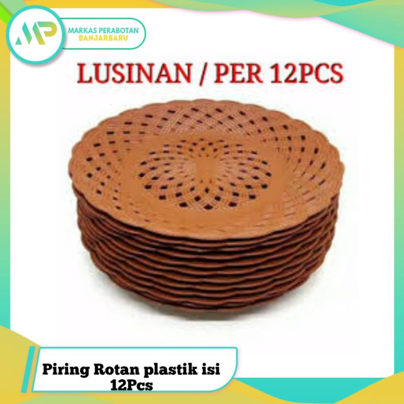 Jual Piring Rotan Plastik 9Inch / Piring Plastik Lusinan / Piring ...