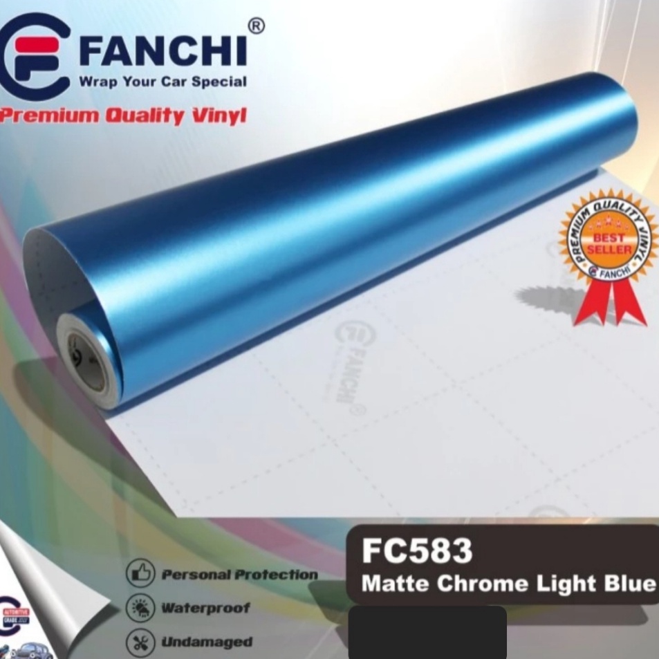 Jual Promo Sticker Fanchi FC583 Matte Chrome Blue Light Blue biru muda ...