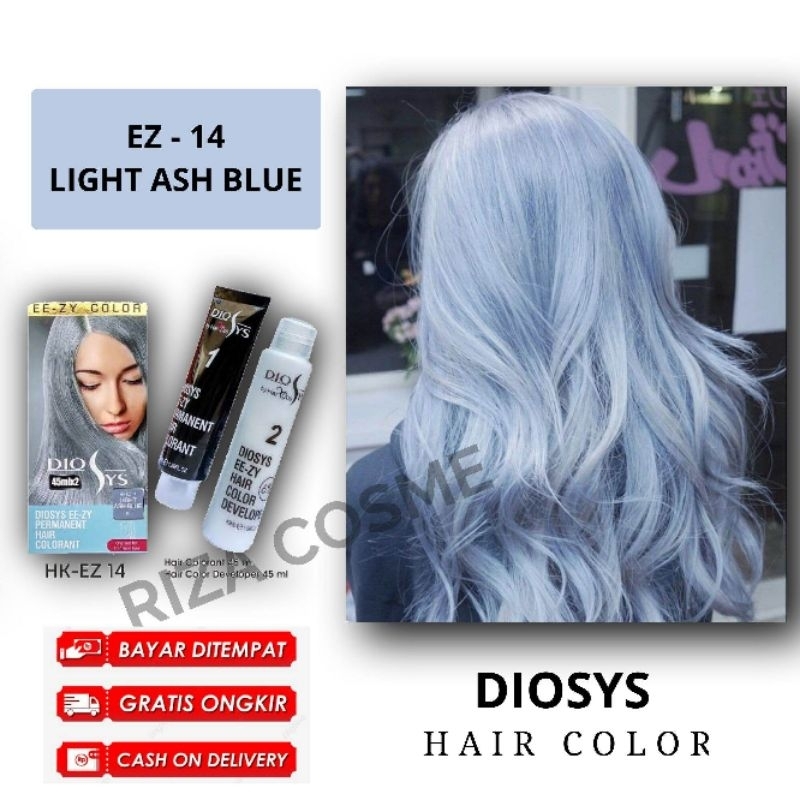 Jual Cat rambut hair color Diosys 100ml warna BIRU ABU LIGHT ASH BLUE ...