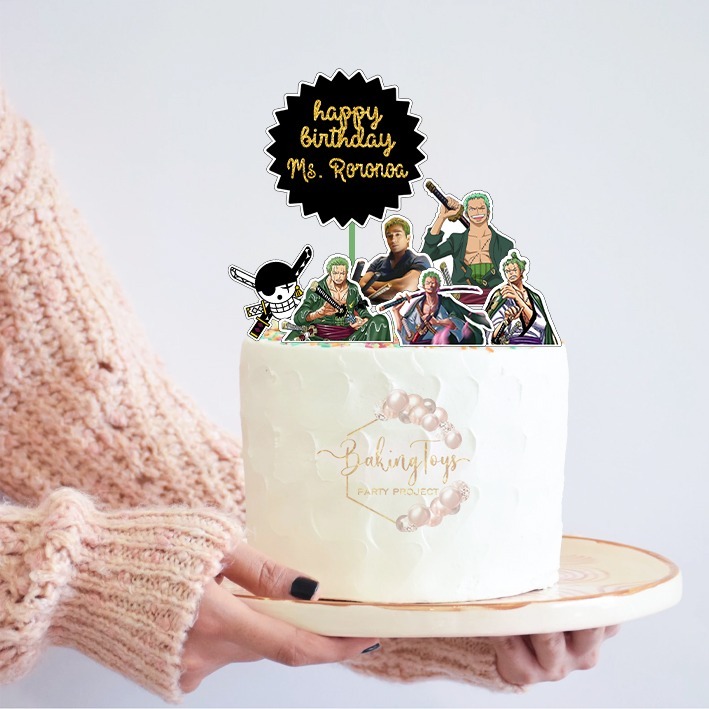 Jual One Piece Roronoa Zoro - Topper Cake Birthday / Hiasan Kue Ulang ...