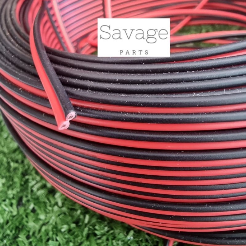 Jual HARGA 1 METER KABEL AWG18 2 JALUR MERAH HITAM AWG 18 TEMBAGA PUTIH AUDIO MOTOR | Shopee ...