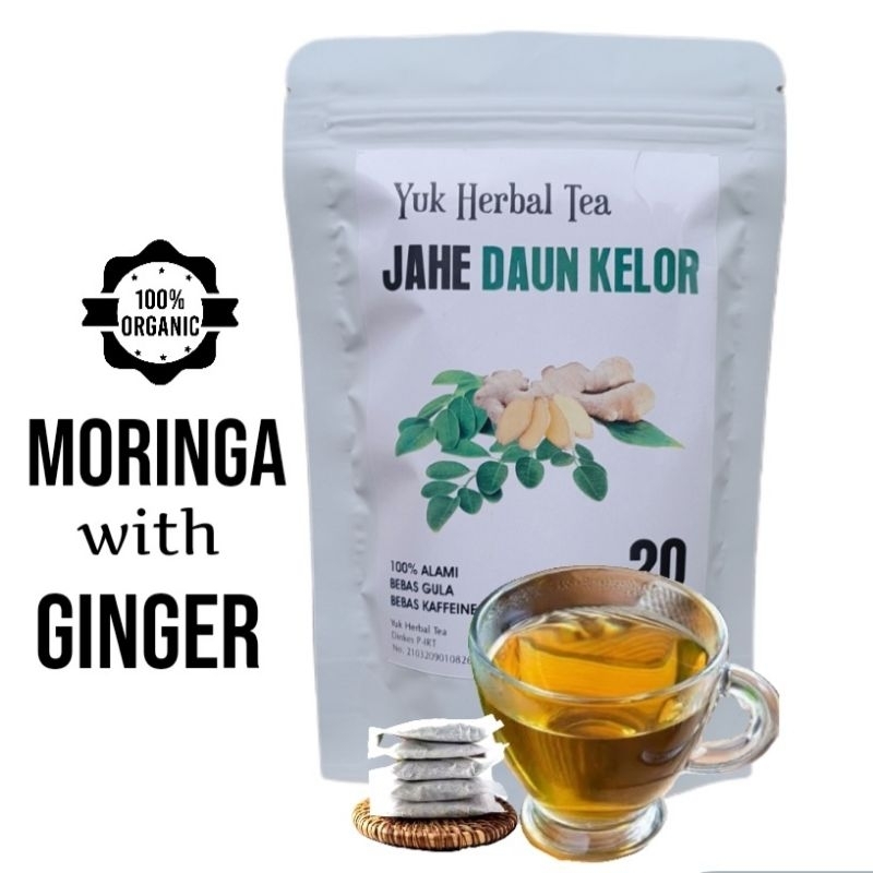 Jual TEH DAUN KELOR+JAHE / MORINGA with GINGER TEA (20 tea bag ...