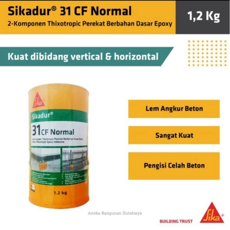Jual Sikadur 31 CF Normal 1.2kg | set isi 2 komponen ( a+b ) | epoxy ...