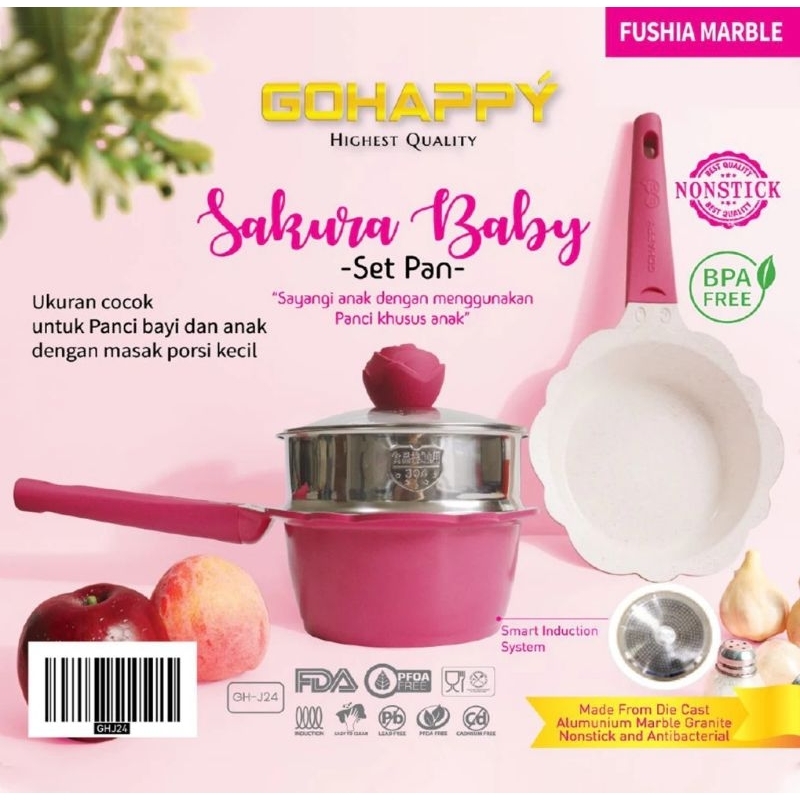 Jual Panci set Mayba & Go Happy panci MPASI bayi teflon & Steamer (FREE ...