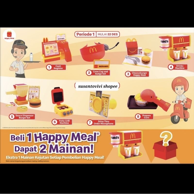 Jual Happy Meal Mcd Mcdonald Play Set Satuan | Shopee Indonesia