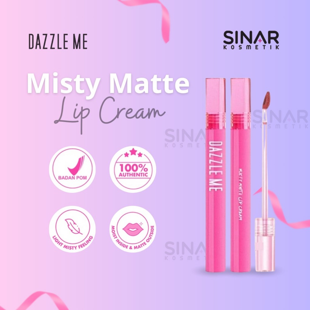 Jual DAZZLE ME Misty Matte Lip Cream | Shopee Indonesia
