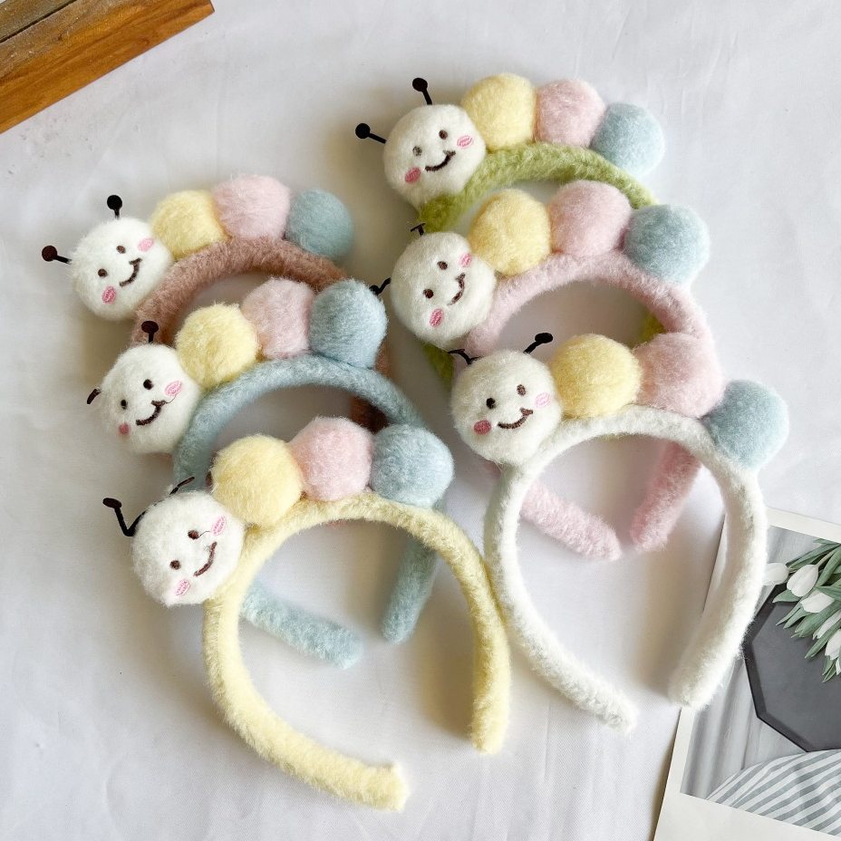 Jual Bando Lucu berbentuk Ulat Bando Bandana Korea Wanita Dewasa Anak ...