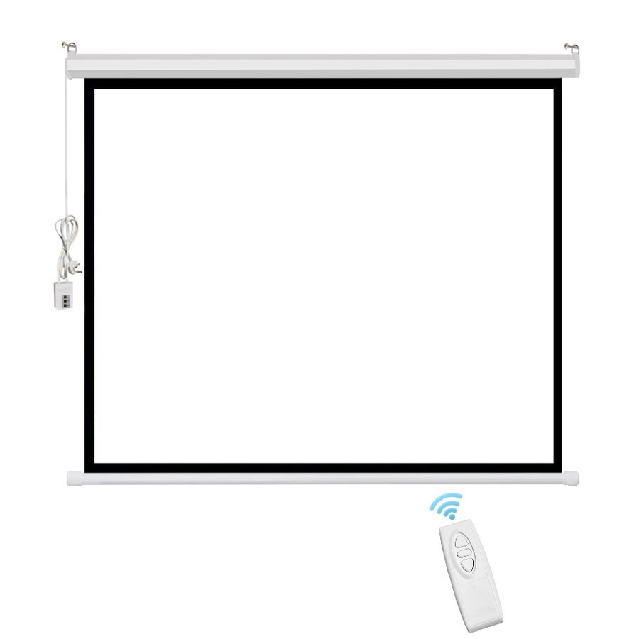Jual Layar Proyektor Elektrik Motorized 84-100-120 Inch 16:9 dengan ...