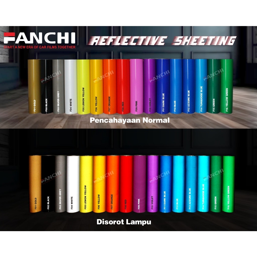 Jual STICKER FANCHI REFLECTIVE SHEETING SCOTCHLITE BAHAN CUTTING ...