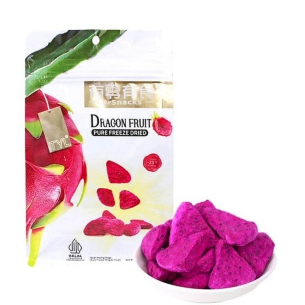 Jual Freeze Dried Dragon Fruit / Keripik Buah Naga Halal Sehat | Shopee Indonesia