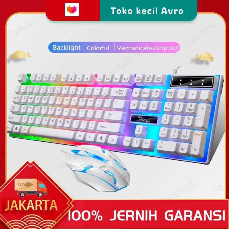 Jual Keyboard Dan Mouse Gaming PC Full Set LED RGB Waterproof Acetech ...