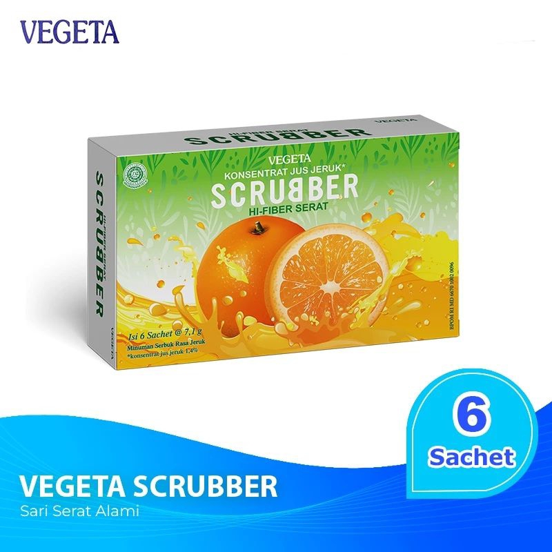 Jual SCRUBBER VEGETA JERUK - 1 BOX ISI 6 SACHET | Shopee Indonesia