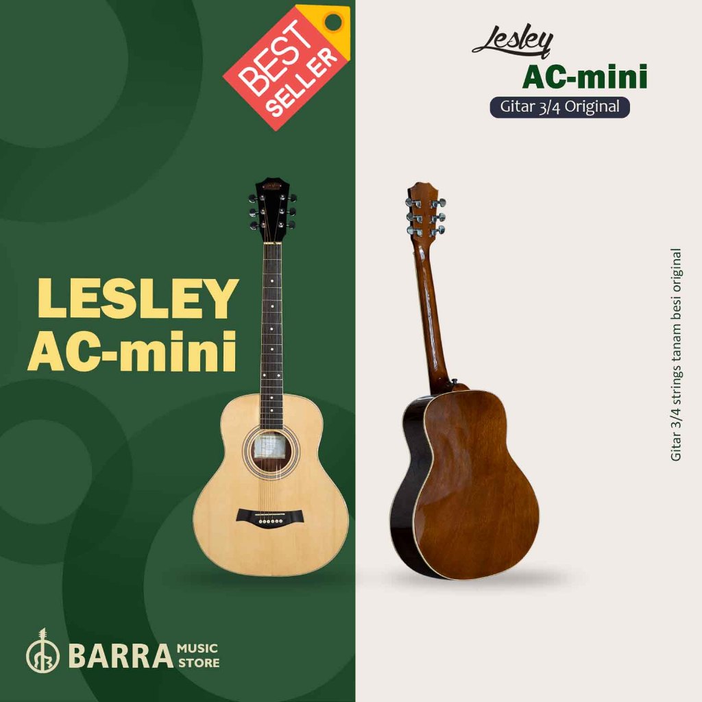 Jual ORIGINAL Gitar Lesley AC Mini 3/4 | Shopee Indonesia