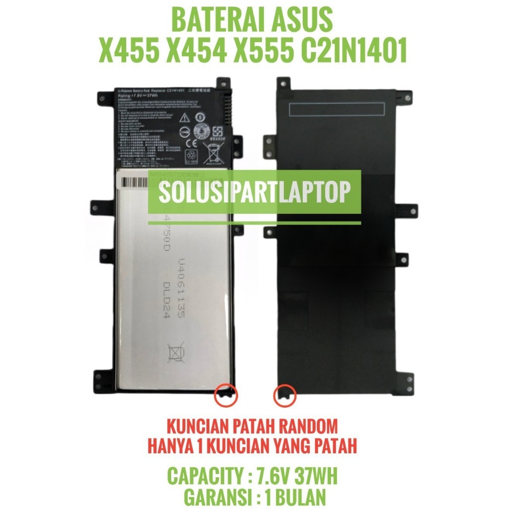 Jual Batre Baterai Laptop ASUS A455L X455L A455LN K455LF A455LD ...