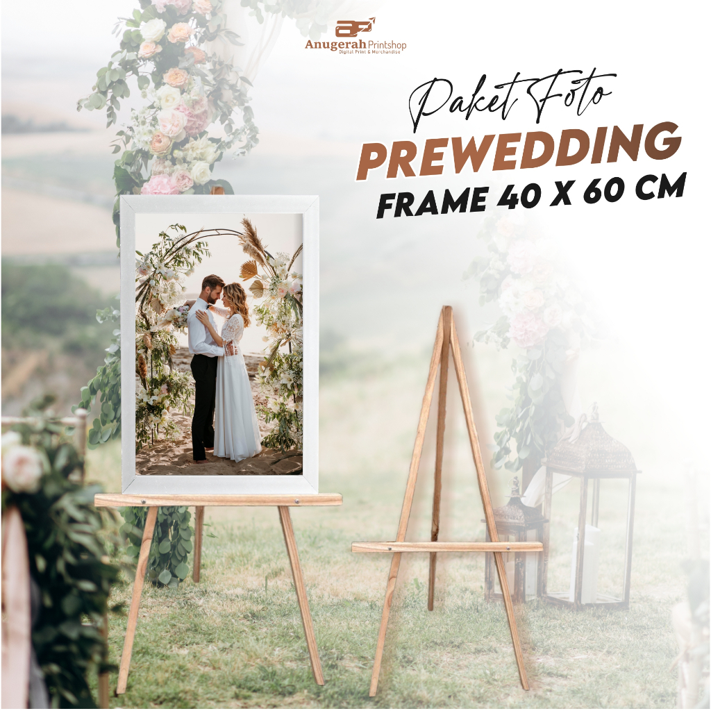 Jual [DOUBLE PACKING] CETAK FOTO PREWEDDING+ BINGKAI JUMBO 16R 40X60CM ...