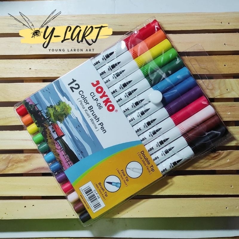 Jual Joyko Color Brush Pen 12 Warna/Set CLP-06 | Shopee Indonesia
