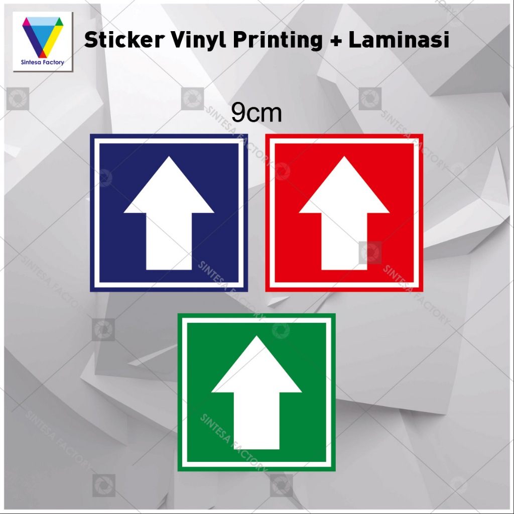 Jual Stiker Petunjuk Stiker Arah Panah Naik Turun Tangga Bolak Balik ...