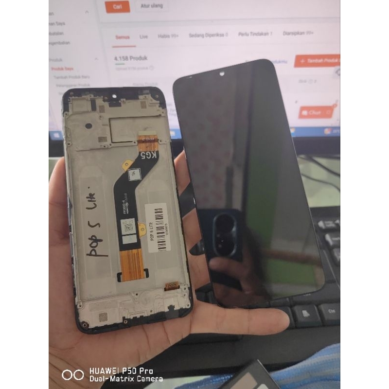 Jual Lcd Infinix POP 5 LITE / BD4 Original Copotan plus tatakan lcd ...