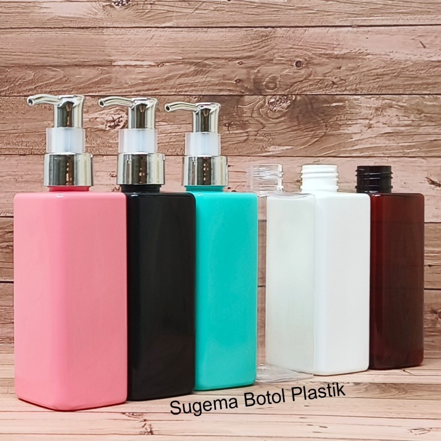 Jual Botol Pump 250ml Kotak Pump Clip Oil Luxury Silver / Botol Pump 250 Ml / Botol Refill 250ml ...