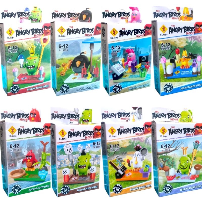 Jual Mainan Anak Bongkar Pasang DIY Angry Bird Block Brick | Shopee ...
