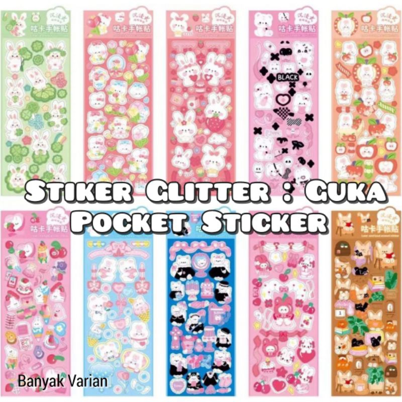 Jual Stiker Glitter Banyak Variasi / Laser Card Hand Account Sticker ...
